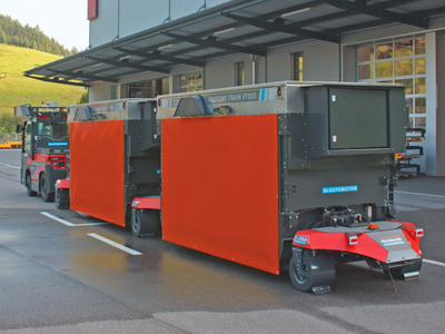 Autonomous (outdoor) tugger train: Factory Train FT600 and FT900 ...